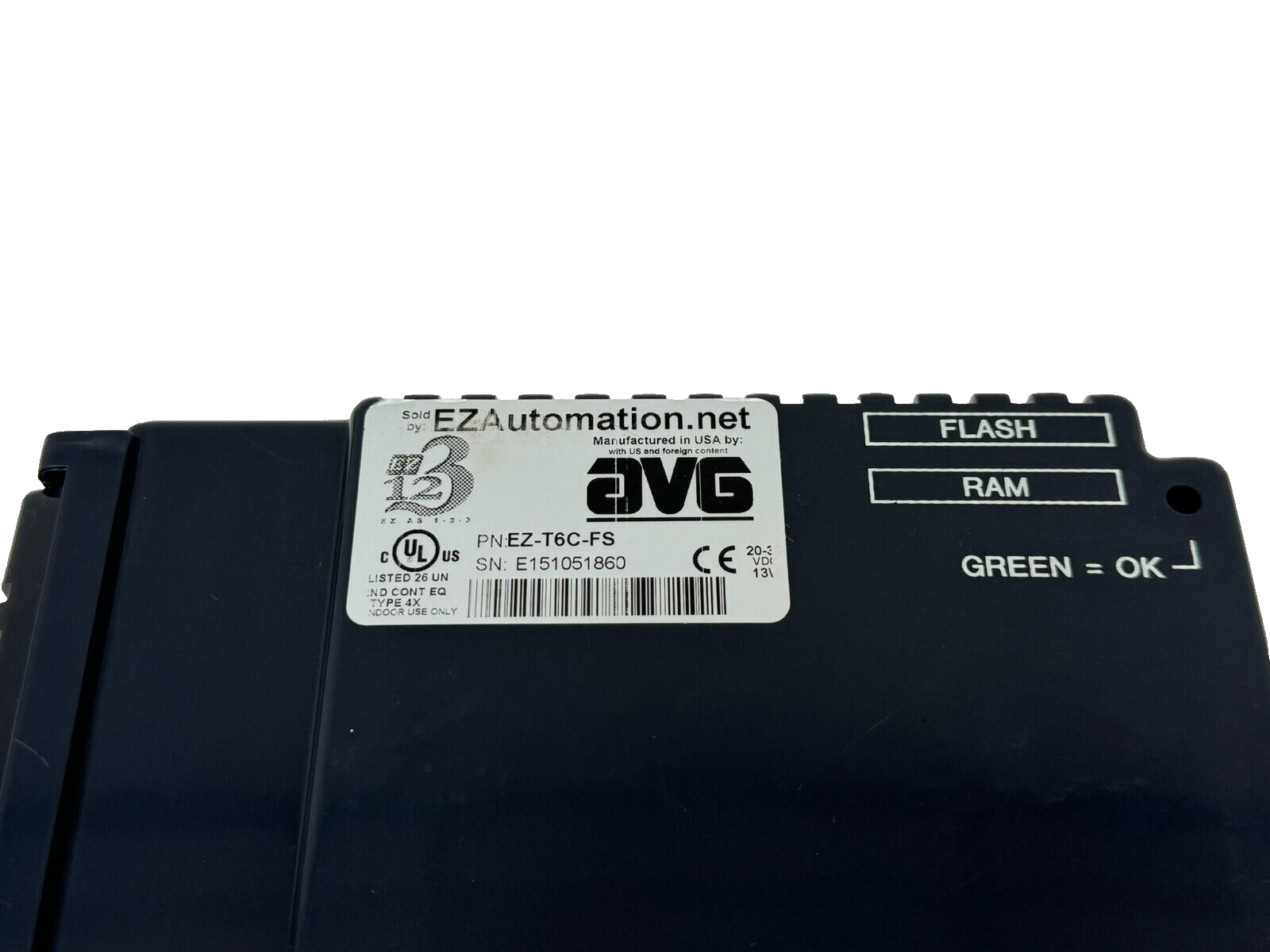 USED AVG EZAUTOMATION EZ-T6C-FS TOUCH PANEL EZT6CFS - SB Industrial ...