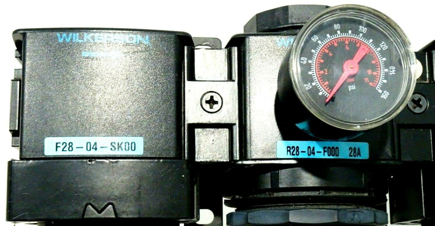 USED WILKERSON L28-04-LK00 LUBRICATOR-REGULATOR-FILTER F28-04-SK000 R28 ...