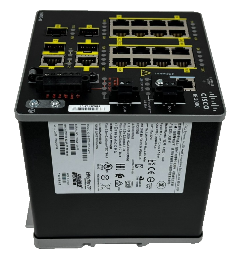 NEW CISCO IE-2000-16TC-G-N V01 ETHERNET SWITCH IE 2000 - SB Industrial ...