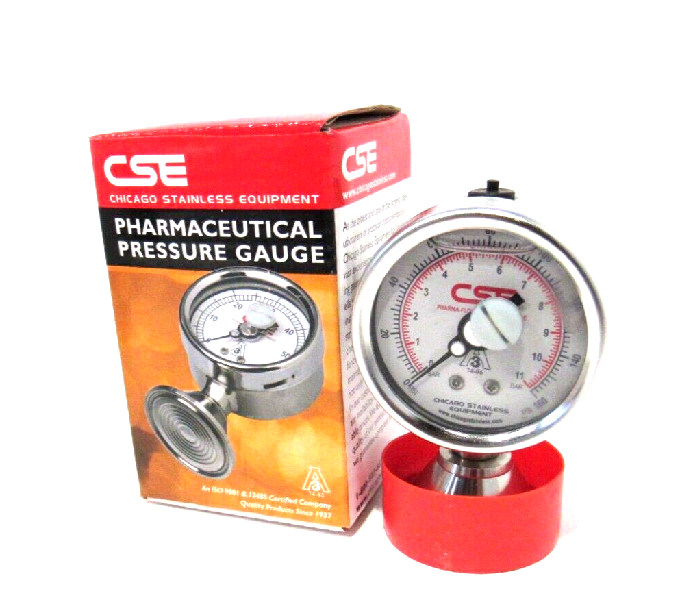 NEW CSE 2P-EB-15U-GF-BT SANI-FLOW PRESSURE GAUGE 2PEB15UGFBT - SB ...