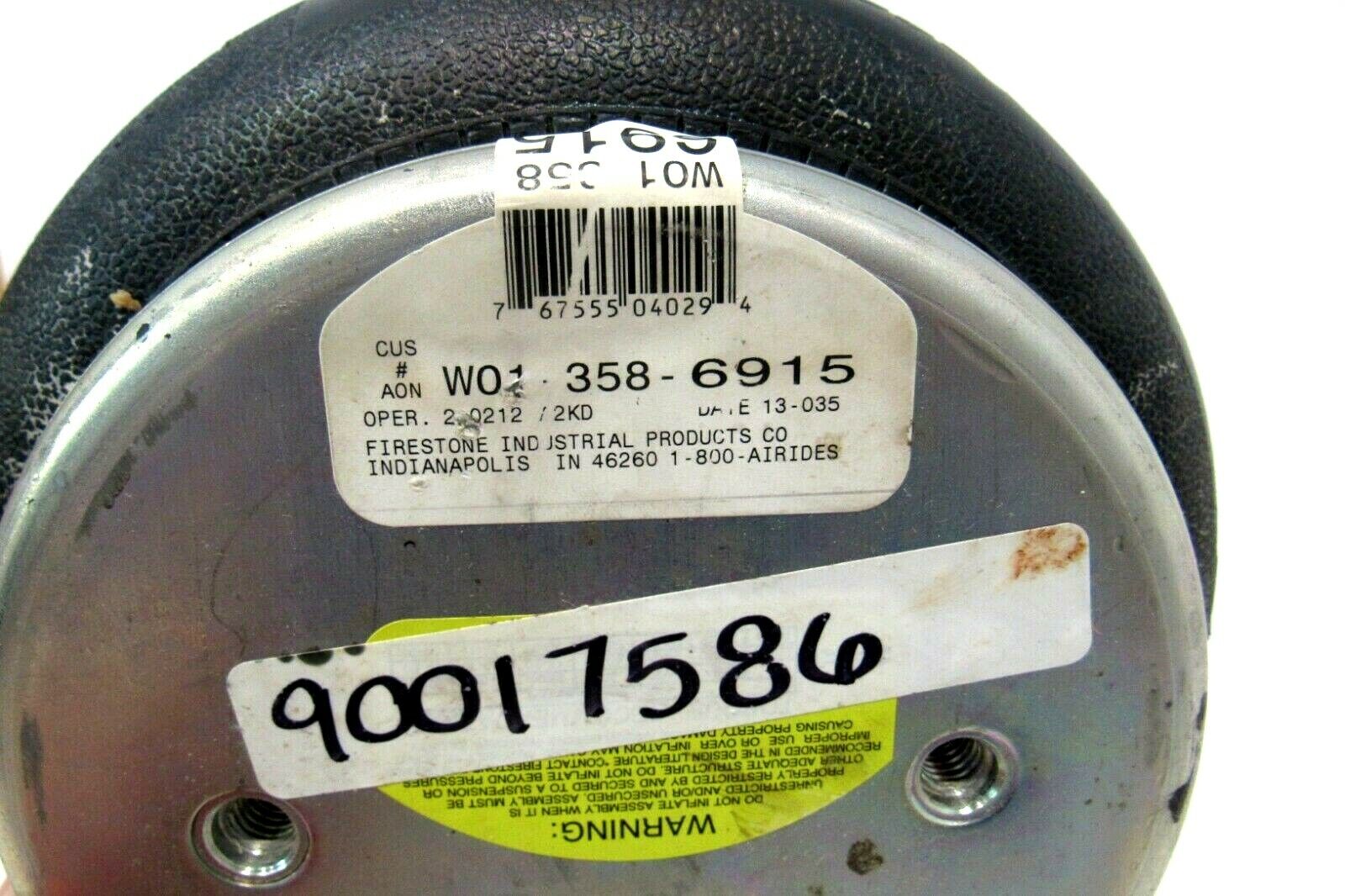 NEW FIRESTONE W01-358-6915 AIR SPRING W013586915 - SB Industrial Supply ...