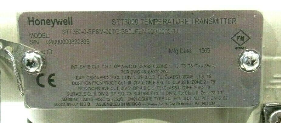 NEW HONEYWELL STT350-0-EPSM-00TG-SBOLPEN-000-0000-1J TEMPERATURE ...
