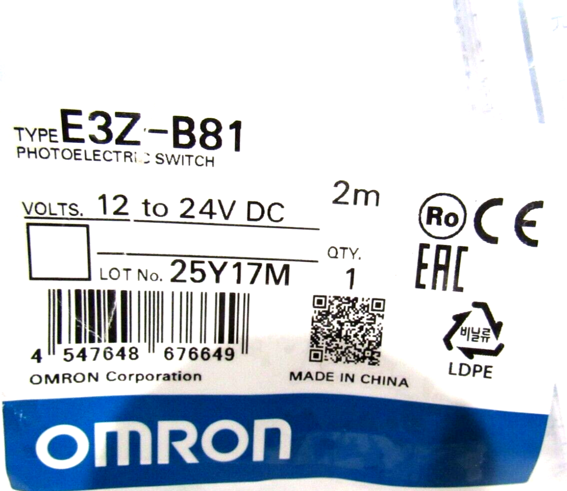NEW OMRON E3Z-B81 PHOTOELECTRIC SWITCH E3ZB81 - SB Industrial Supply, Inc.
