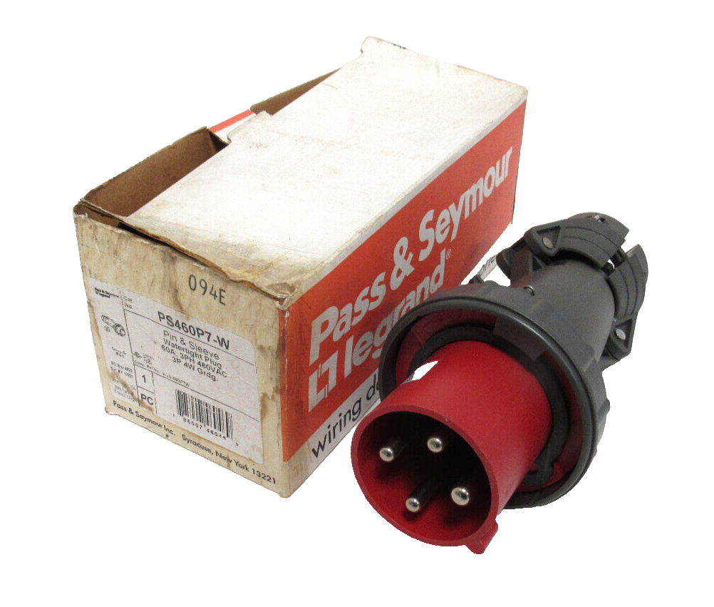 NEW PASS & SEYMOUR PS460P7-W WATERTIGHT PLUG 60A PS460P7W - SB ...