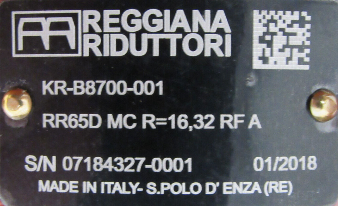 NEW REGGIANA RIDUTTORI KR-B8700-001 REDUCER RR65D MC R=16.32 RF A ...