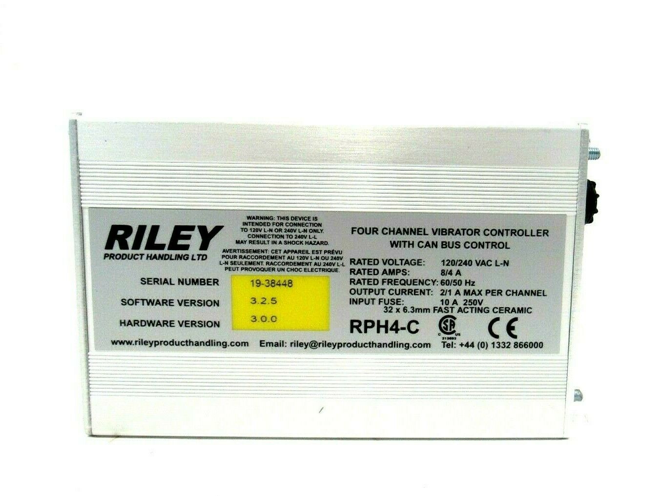 NEW RILEY PRODUCTS RPH4-C FOUR CHANNEL VIBRATOR CONTROLLER W/ CAN BUS ...