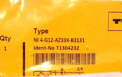 NEW TURCK NI4-G12-AZ33X-B3131 PROXIMITY SENSOR T1304232 ...