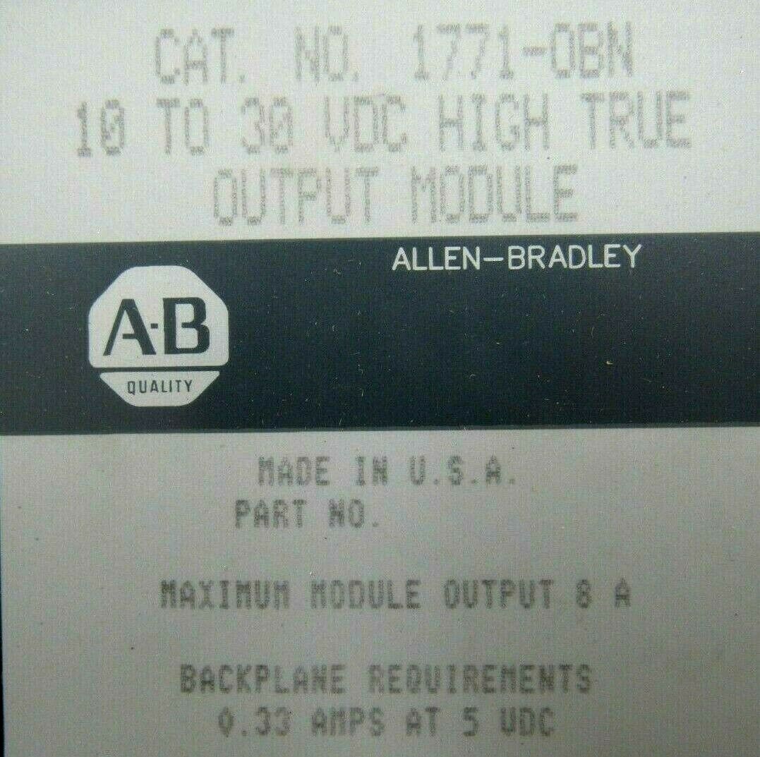USED ALLEN BRADLEY 1771-0BN OUTPUT MODULE 17710BN - SB Industrial ...