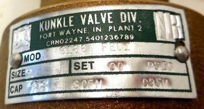NEW KUNKLE 6186-FE01 RELIEF VALVE 6186FE01 - SB Industrial Supply, Inc.
