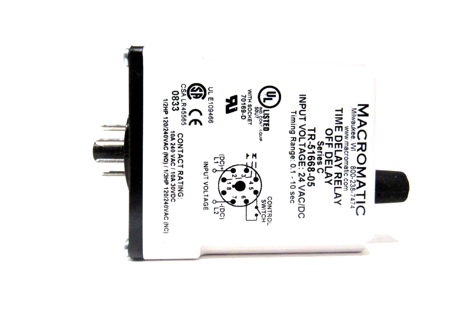 NEW MACROMATIC TR-51668-05 TIME DELAY RELAY TR5166805 - SB Industrial ...