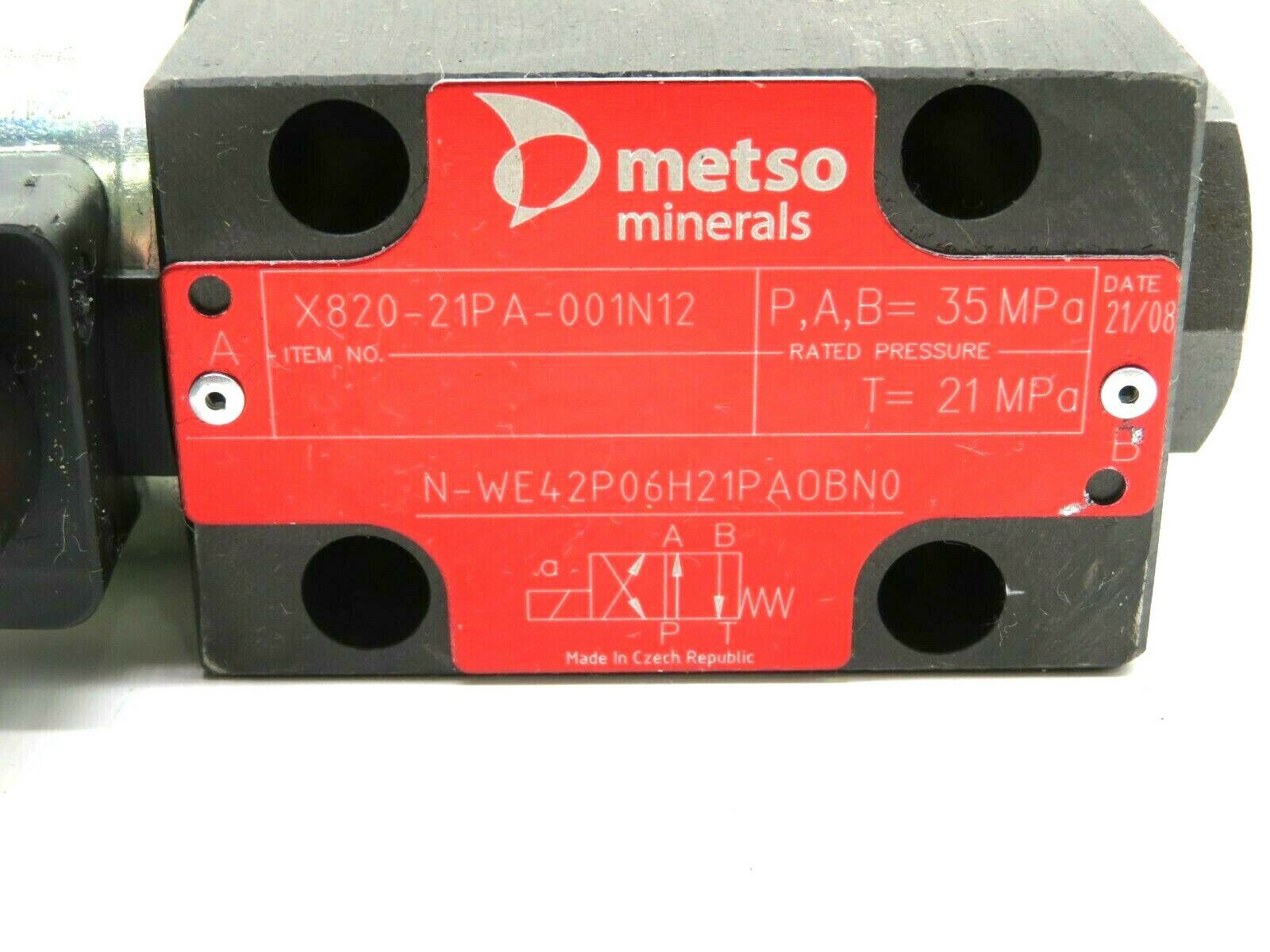 NEW METSO MINERALS X820-21PA-001N12 HYDRAULIC VALVE X82021PA001N12 - SB ...