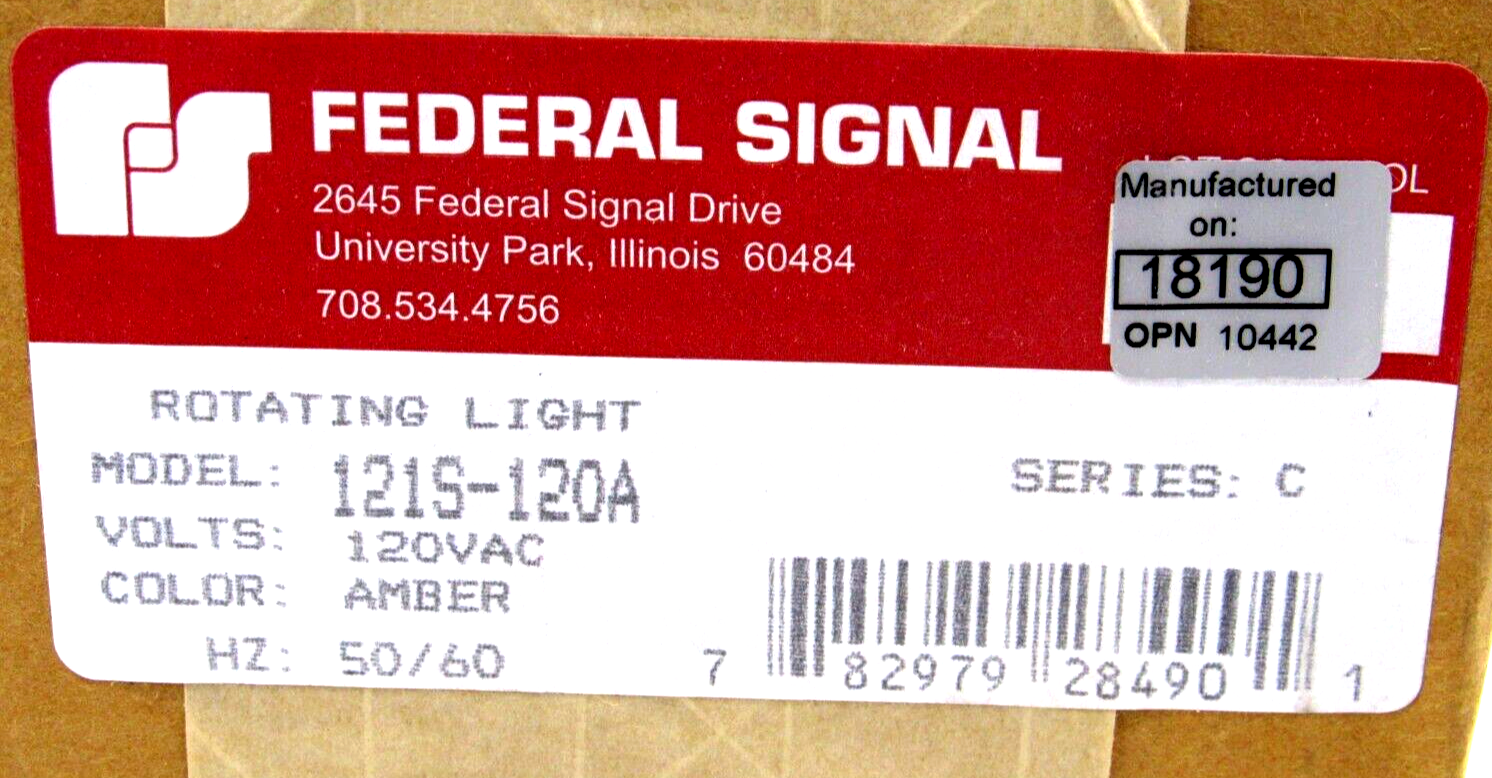NEW SIGNAL 121S-120A LIGHT 120VAC 50/60HZ 121S120A - SB Industrial ...