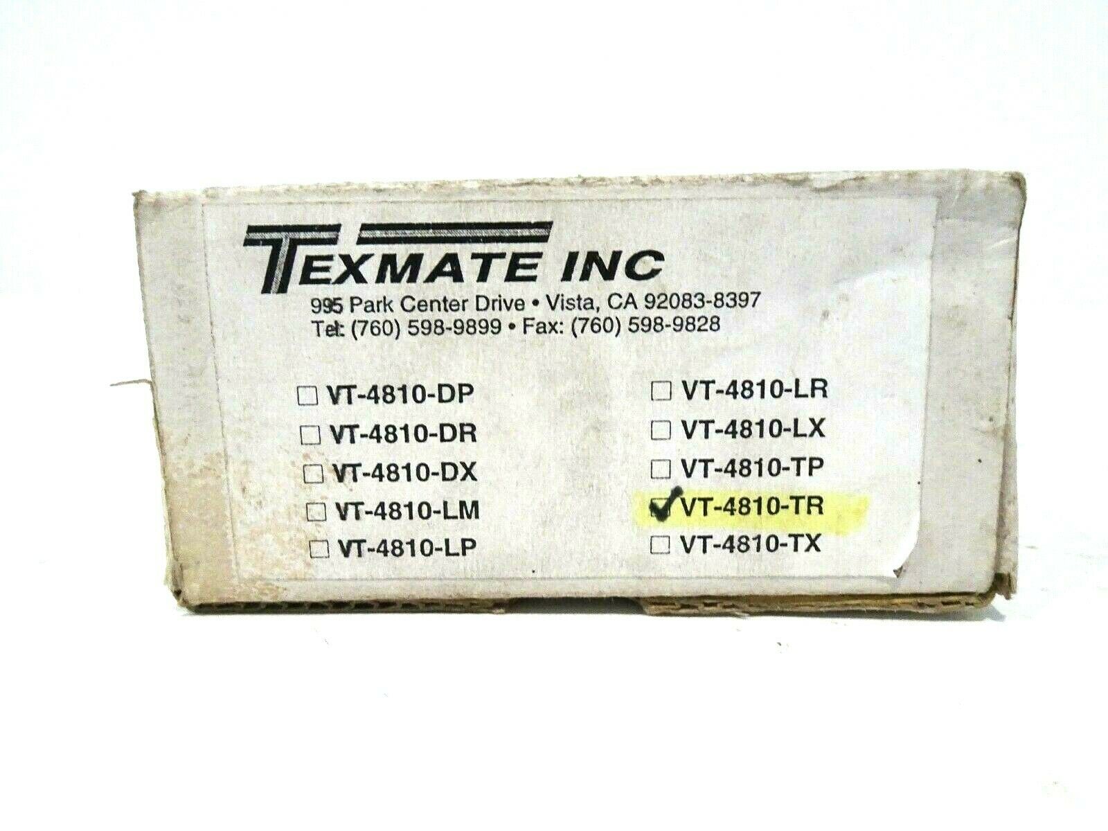 NEW TEXMATE VT4810 TEMPERATURE CONTROL VT4810TR - SB Industrial Supply ...