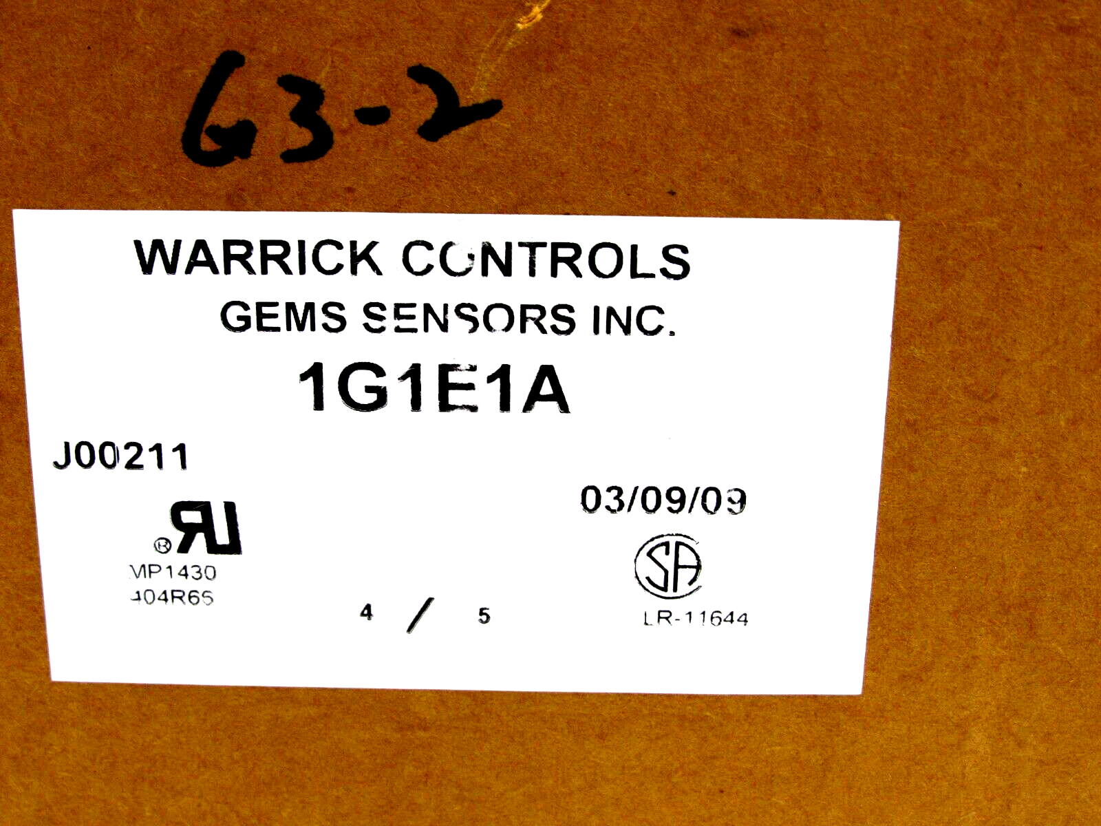 NEW WARRICK CONTROLS 1G1E1A LEVEL CONTROL SWITCH 115V - SB Industrial ...