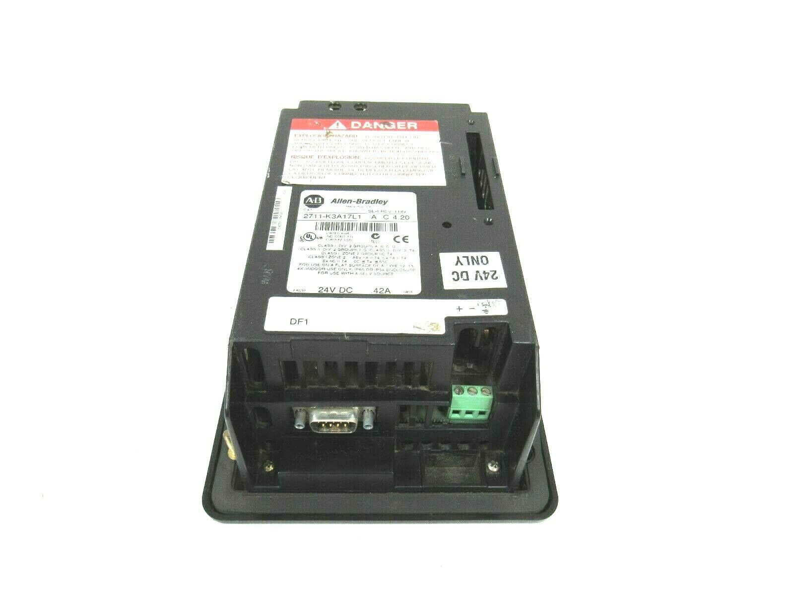 USED ALLEN BRADLEY 2711-K3A17L1 PANELVIEW 300 SER C REV C FRN 4.20 ...