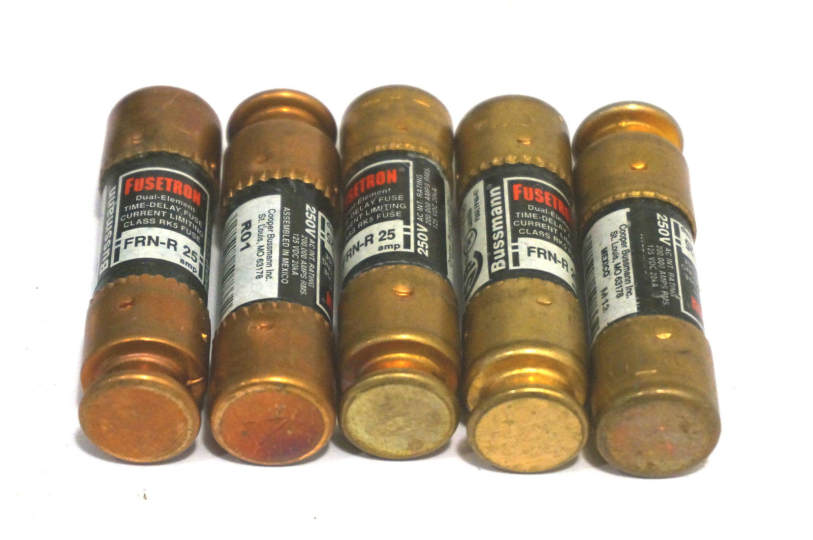 5 NEW BUSSMAN FRN-R-25 FUSES FRNR25 - SB Industrial Supply, Inc.