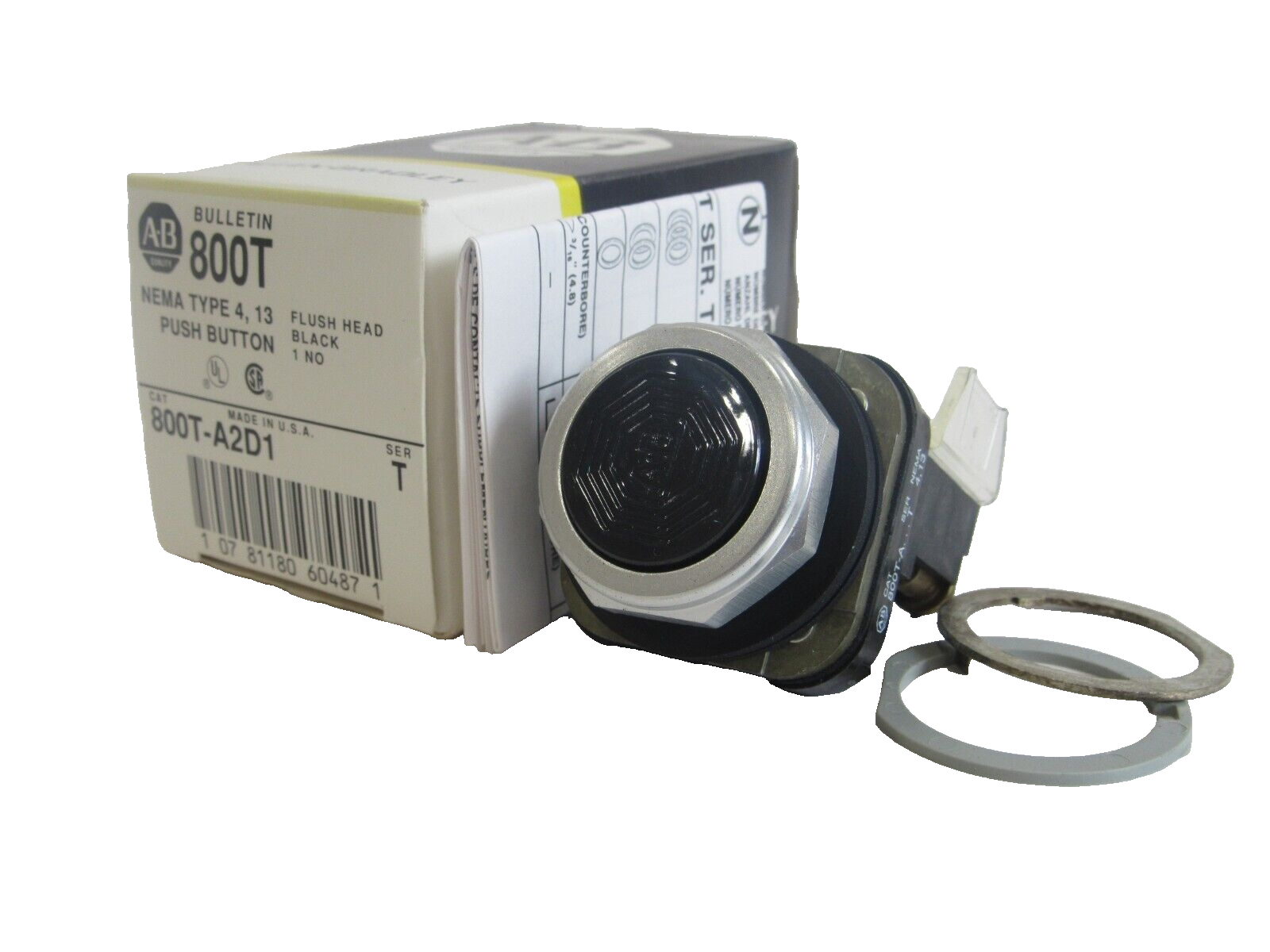 ALLEN BRADLEY 800T-A2D1 PUSHBUTTON SER.T 800TA2D1 NEW, SURPLUS - SB ...