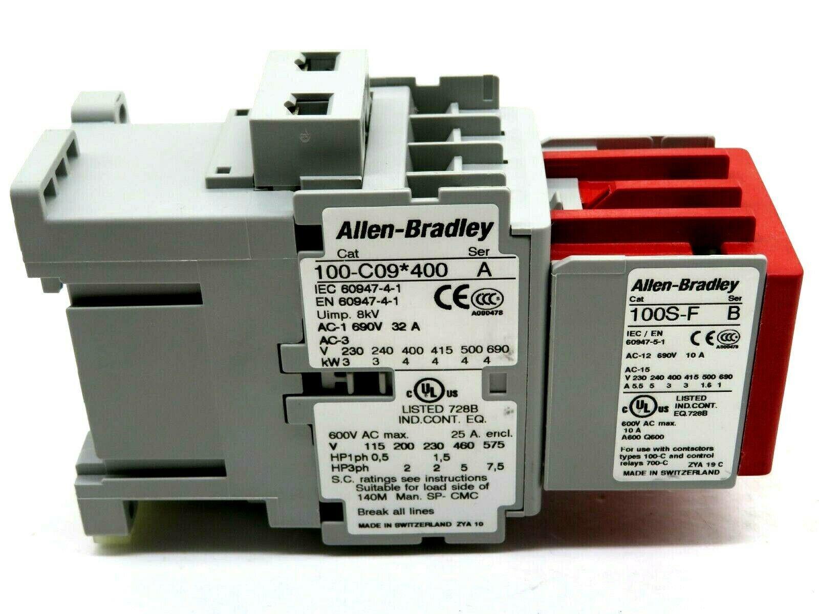NEW ALLEN BRADLEY 100S-C09D404C CONTACTOR 100-C09*400 100S-F ...