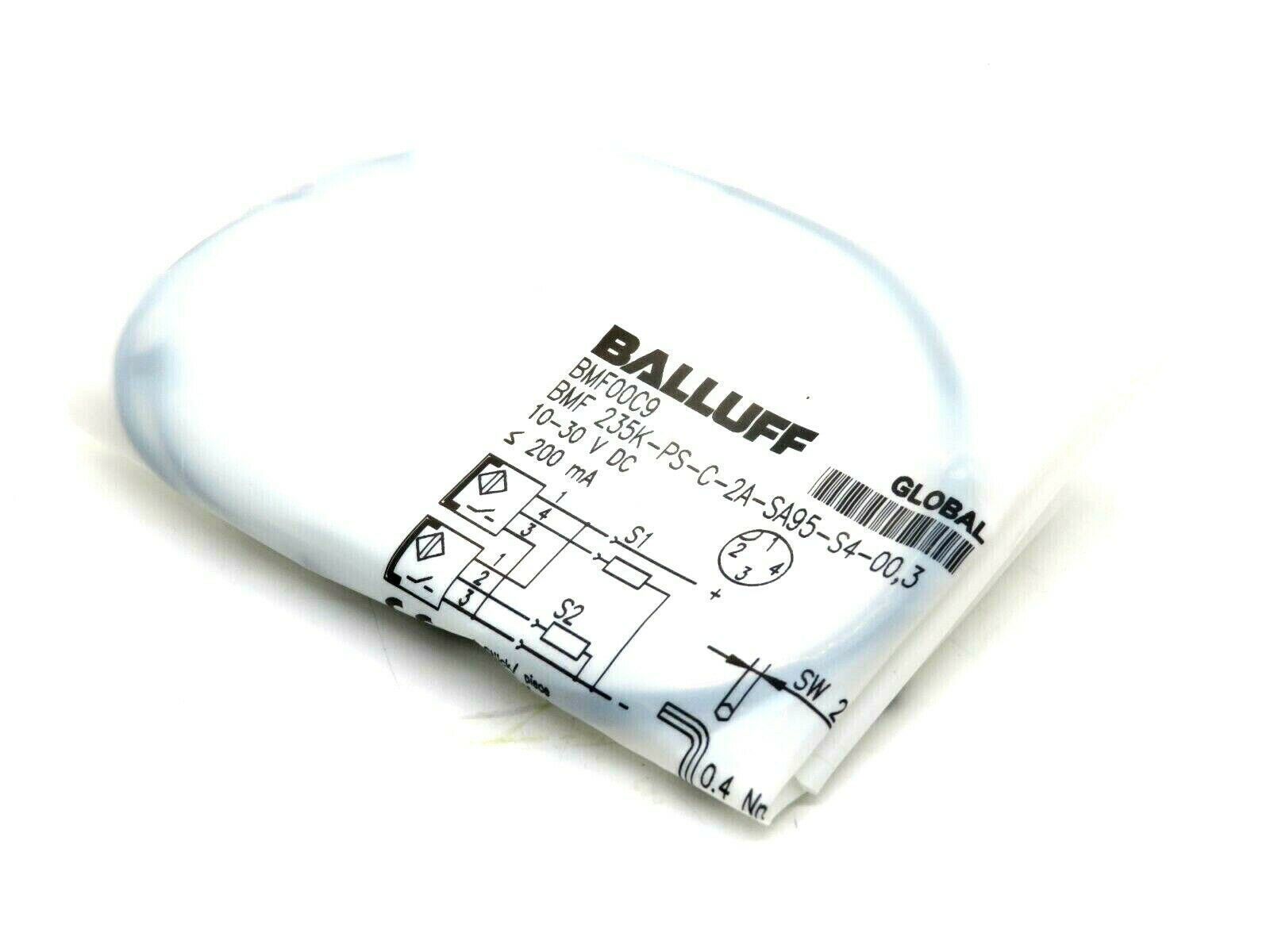 NEW BALLUFF BMF 235K-PS-C-2A-SA95-S4-00,3 MAGNETIC FIELD SENSOR BMF00C9 ...