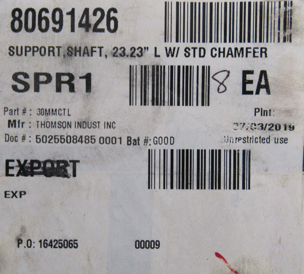 NEW BOX OF 8 THOMPSON 30MMCTL SOLID SHAFTS 59MM x 30MM 80691426 - SB ...