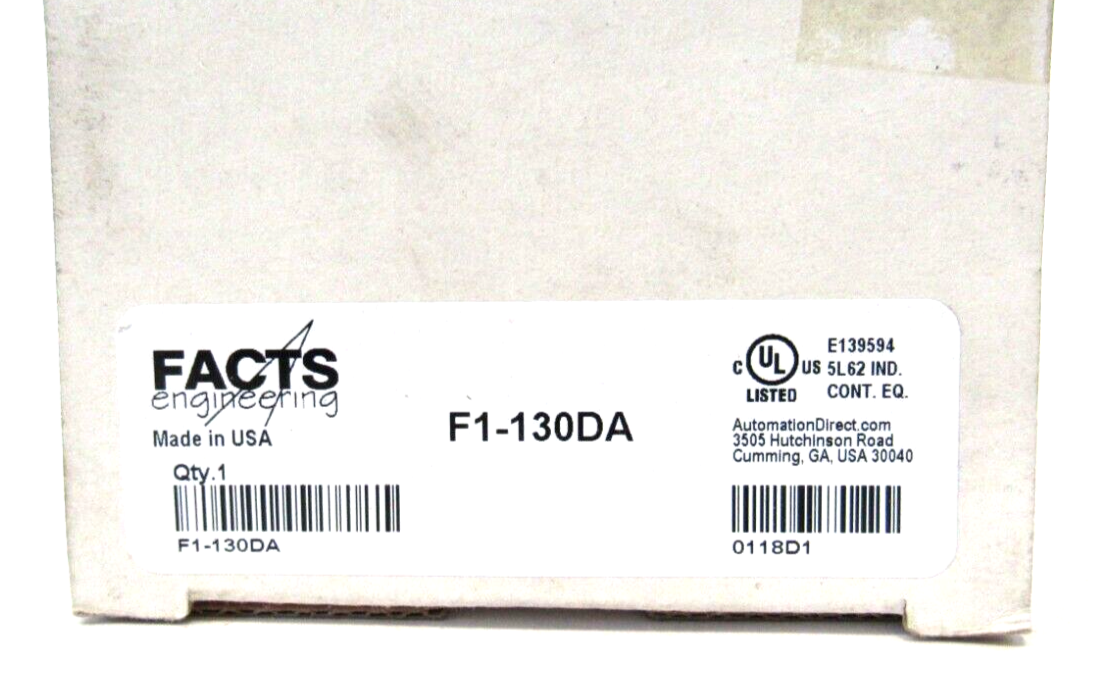 NEW FACTS ENGINEERING F1-130DA DIRECT LOGIC 105 F1130DA - SB Industrial ...