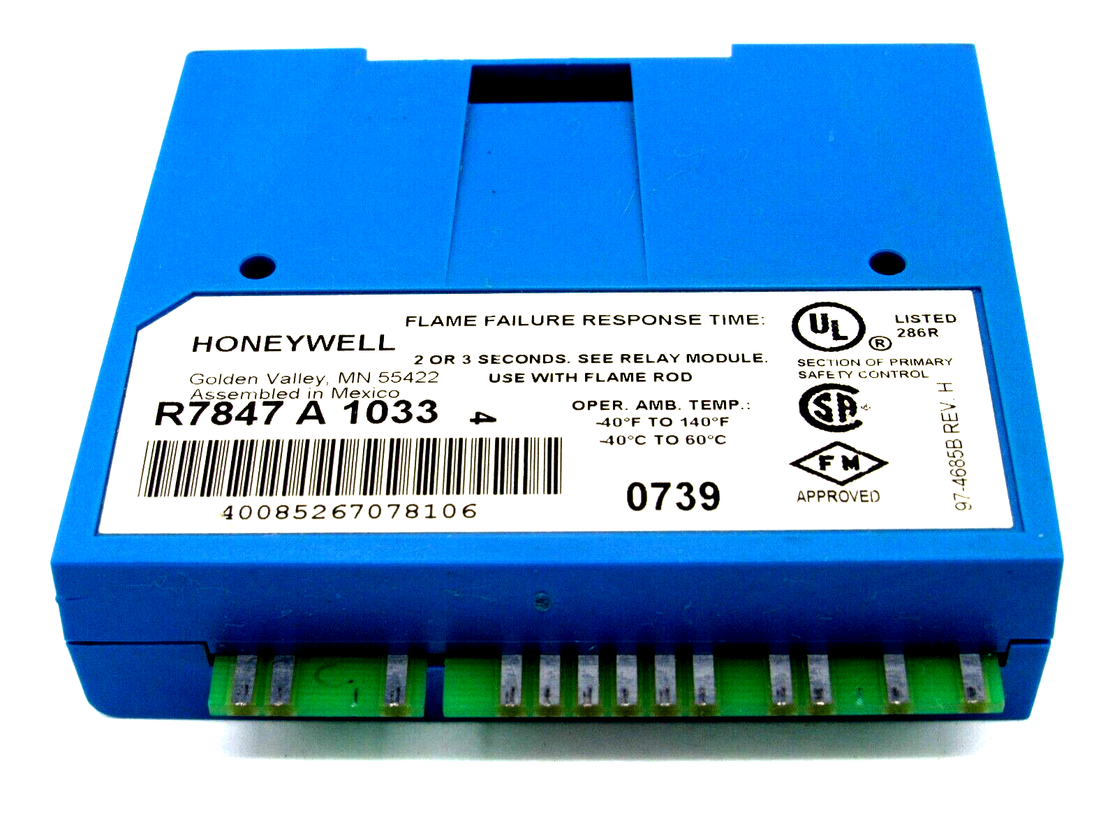NEW HONEYWELL R7847A-1033 SAFETY FLAME AMPLIFIER R7847A1033 - SB ...