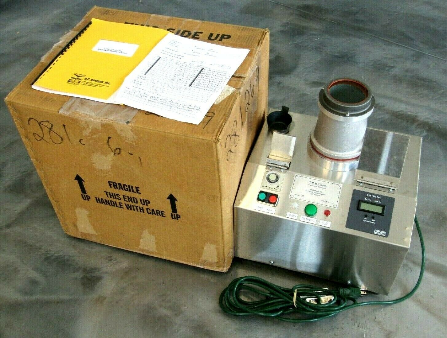 NEW Q.C. DESIGNS MODEL 100 TRUE REDUCED PRESSURE VACUUM TESTER - SB ...