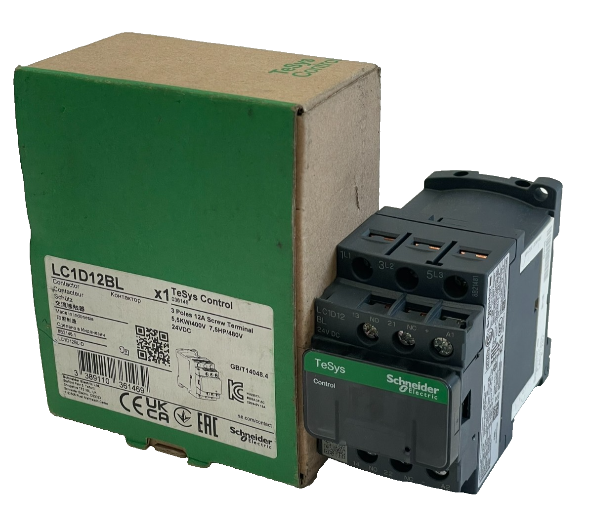 NEW SCHNEIDER ELECTRIC LC1D12BL CONTACTOR 3 POLES 12AMP - SB Industrial ...