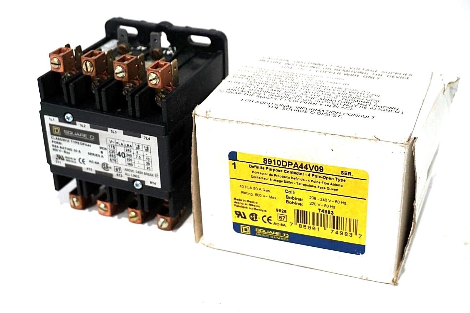 NEW SQUARE D 8910DPA44V09 CONTACTOR - SB Industrial Supply, Inc.