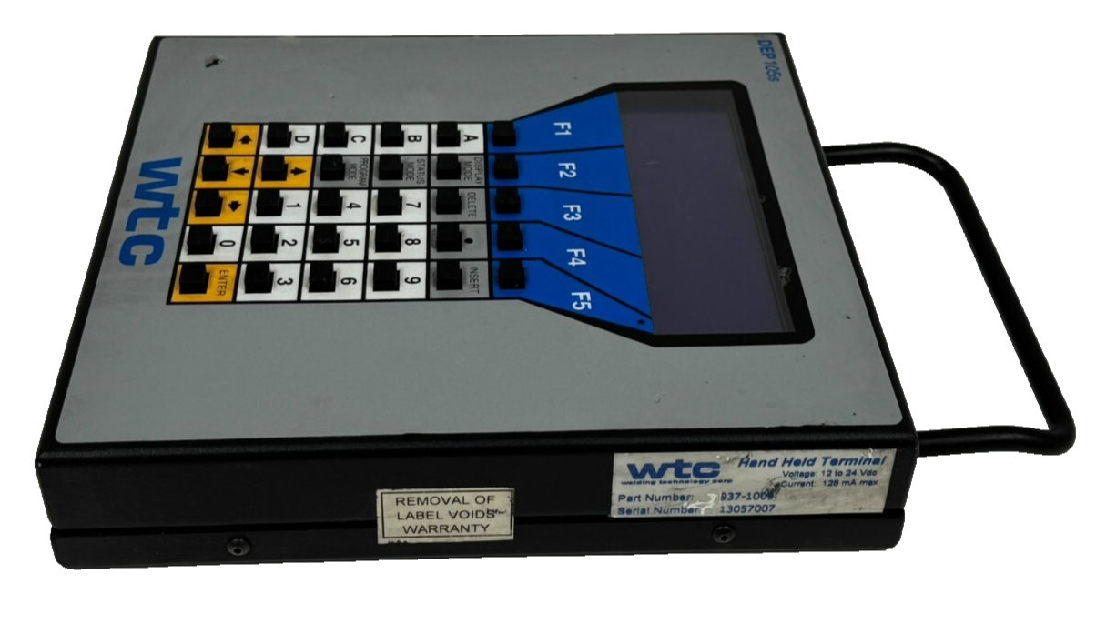 USED WTC 937-1009 HAND-HELD TERMINAL DEP105S 9371009 - SB Industrial ...