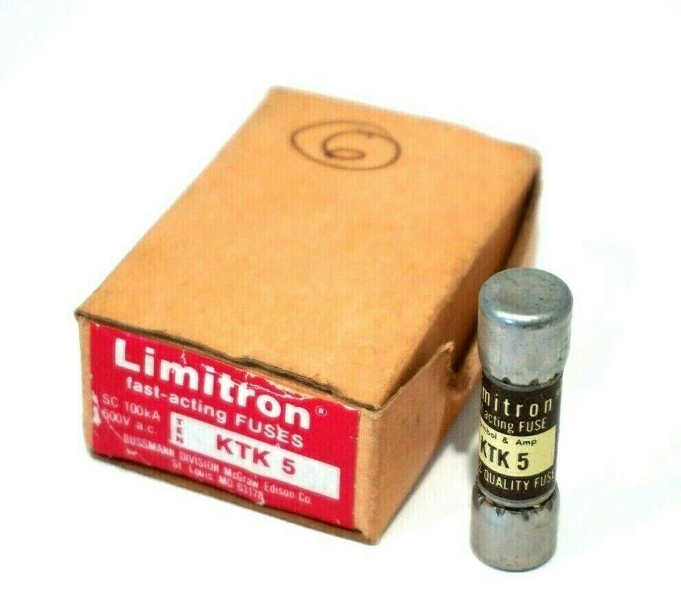 6 NEW LIMITRON KTK-5 FUSES KTK5 - SB Industrial Supply, Inc.