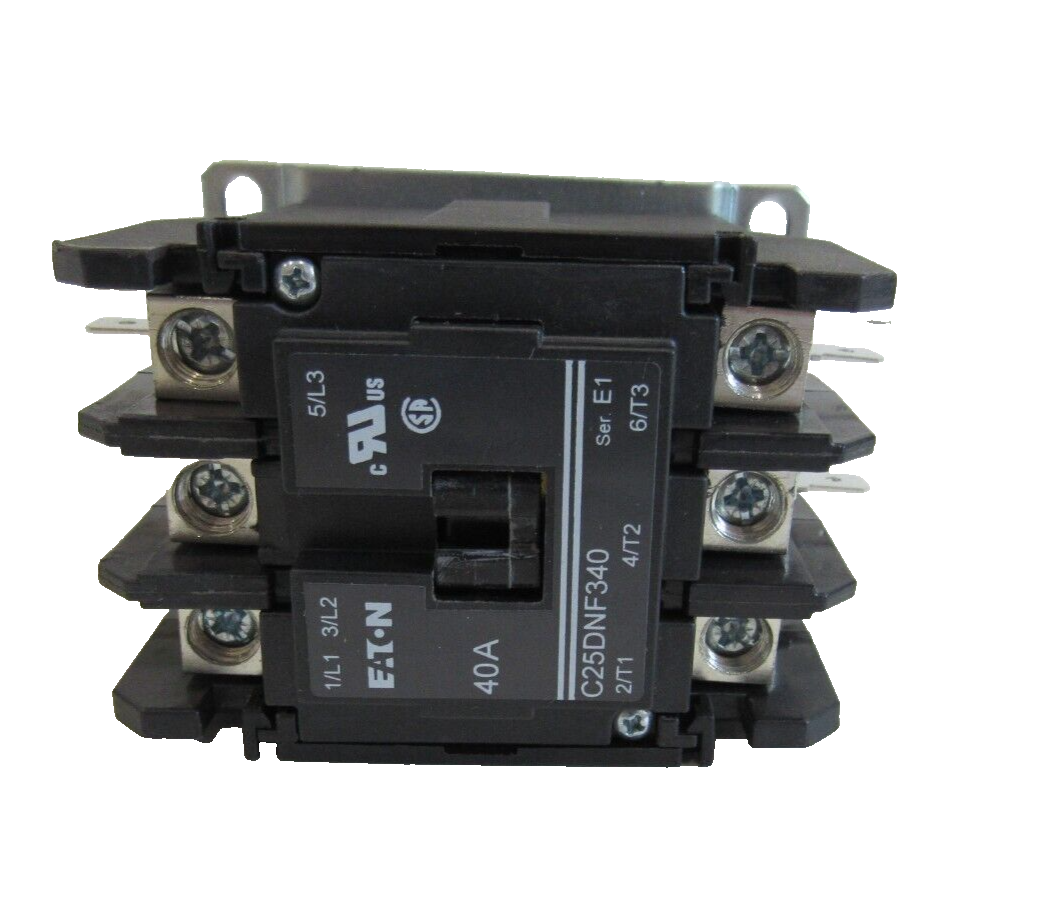 NEW EATON C25DNF340A DEFINITE PURPOSE CONTACTOR 3 POLES SERIES E1 - SB ...