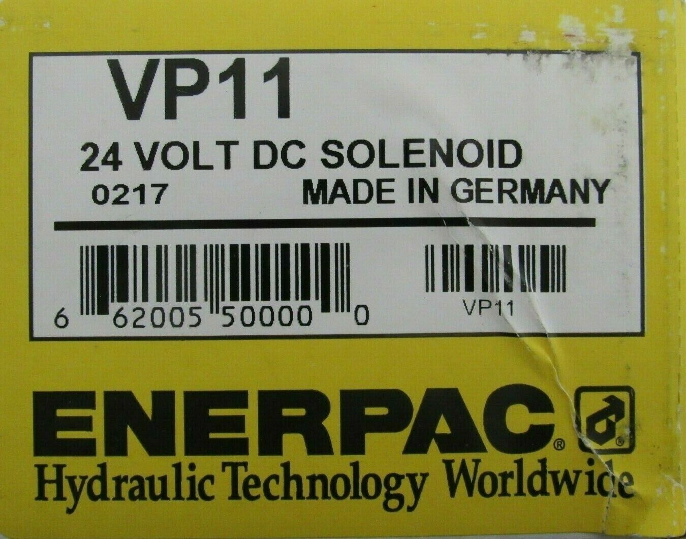 NEW ENERPAC VP11 DIRECTIONAL SOLENOID VALVE 24VDC - SB Industrial ...