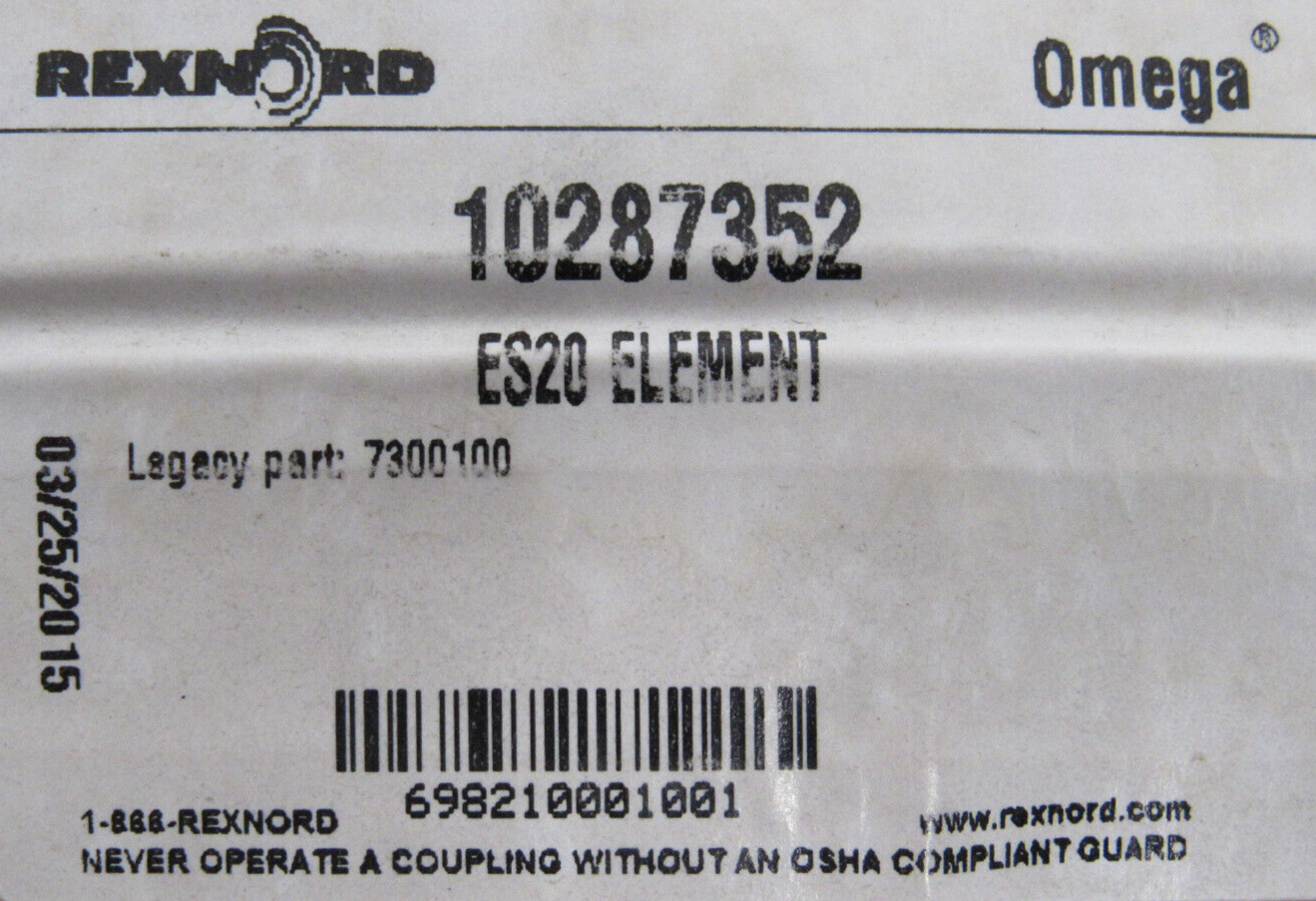 NEW REXNORD 10287352 ES20 ELEMENT - SB Industrial Supply, Inc.