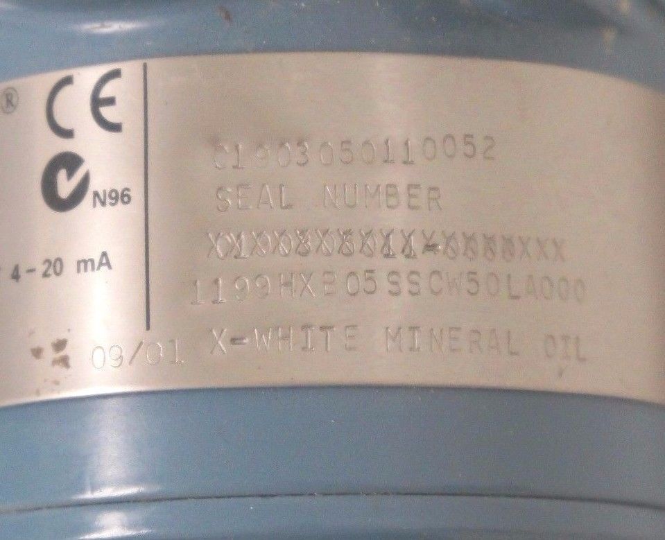 NEW ROSEMOUNT C1903050110052 TRANSMITTER W/ PIC MODEL 1199 ...