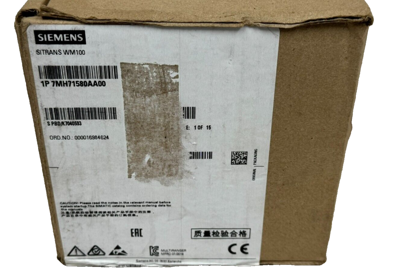 NEW SIEMENS 7MH71580AA00 SITRANS WM100 ZERO-SPEED MOTION SENSOR 7MH7 ...