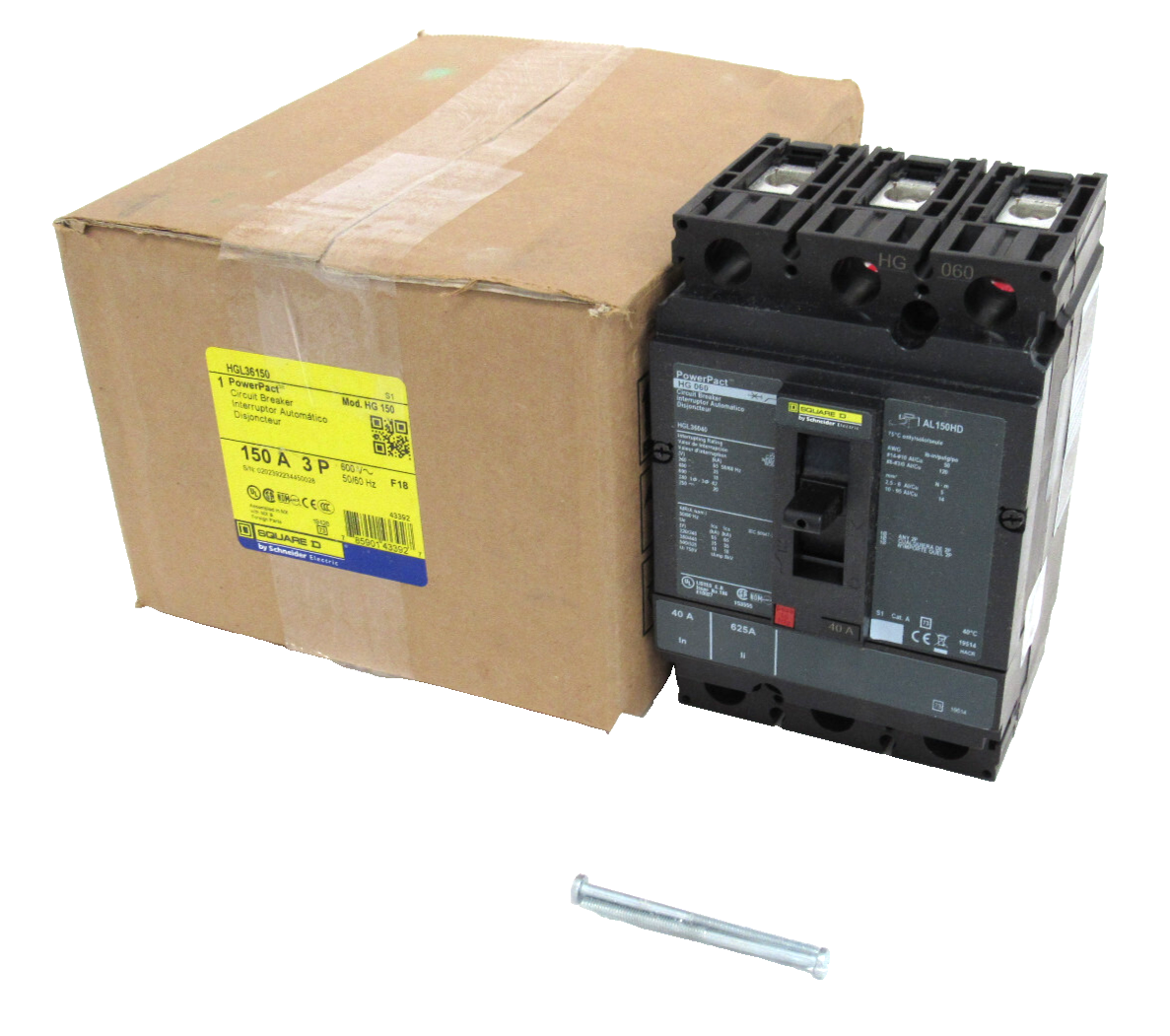 NEW SQUARE D HGL36040 CIRCUIT BREAKER 40A 3P - SB Industrial Supply, Inc.