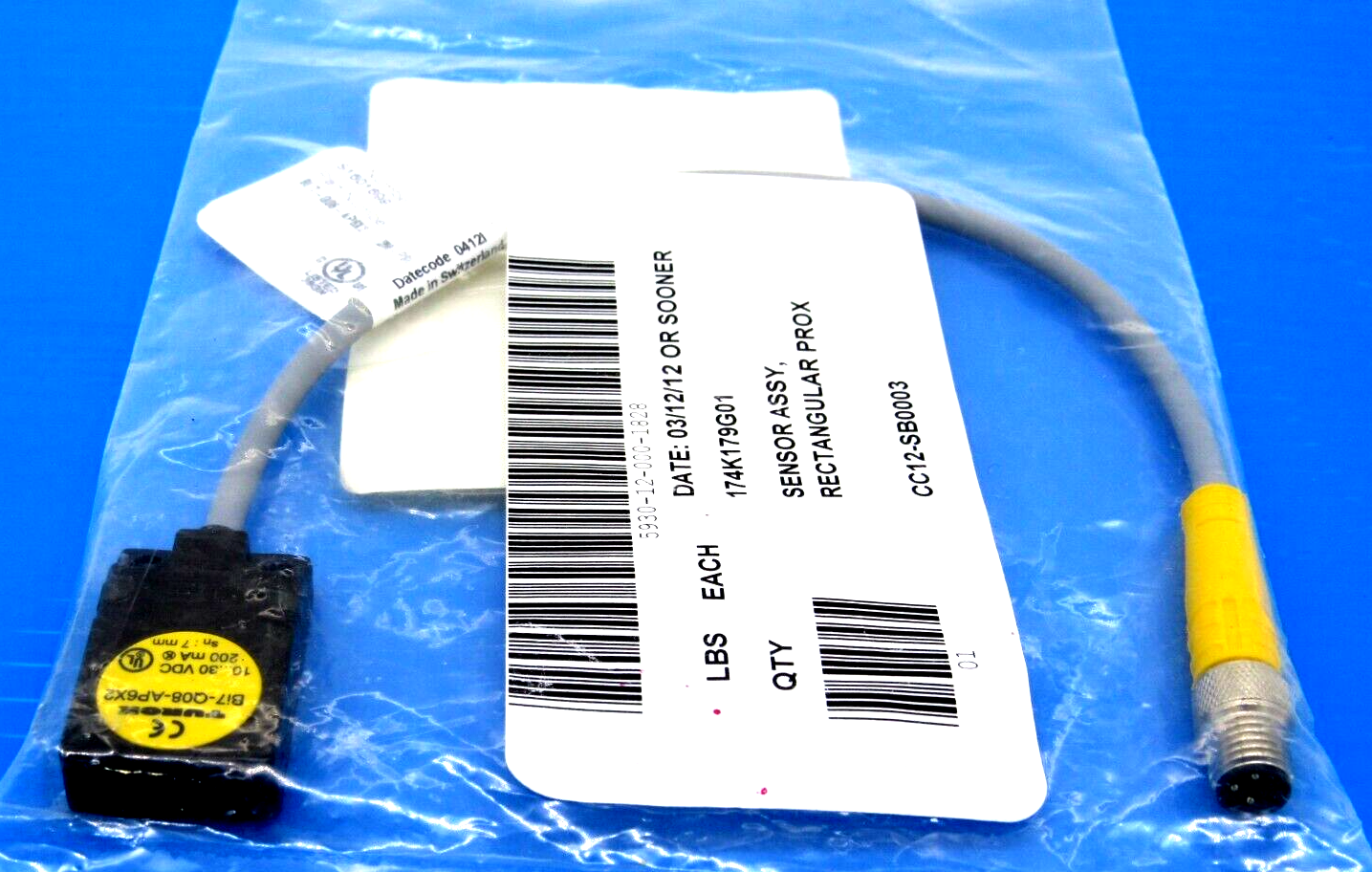 NEW TURCK BI7-Q08-AP6X2-0.2M-PSG 3M SENSOR BI7Q08AP6X202MPSG3M - SB ...