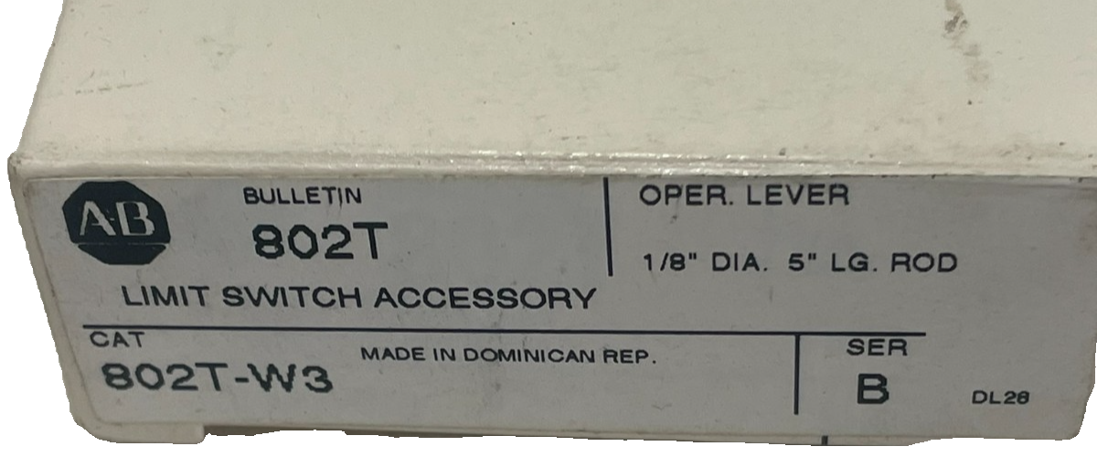 ALLEN BRADLEY 802T-W3 LIMIT SWITCH ACCESSORY SER. B 802TW3 NEW, SURPLUS ...