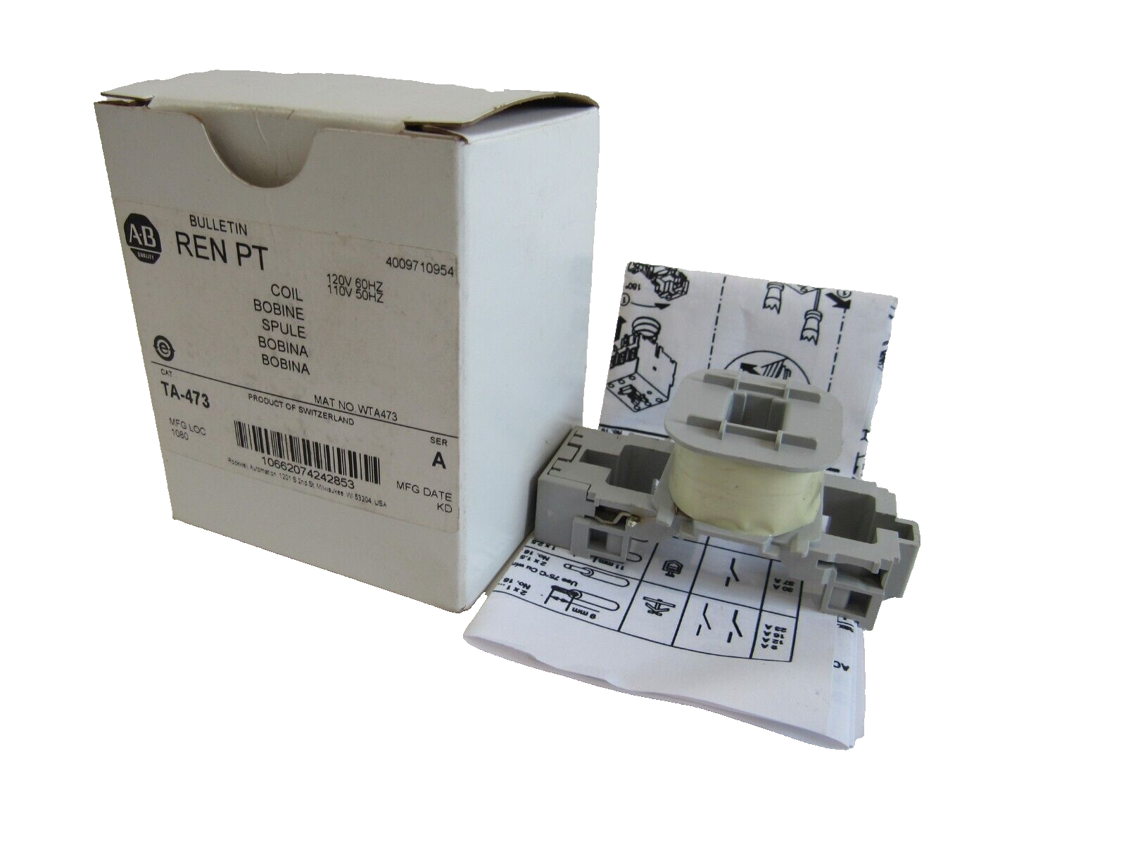 ALLEN BRADLEY TA-473 OPERATING COIL SERIES A TA473 NEW, SURPLUS - SB ...