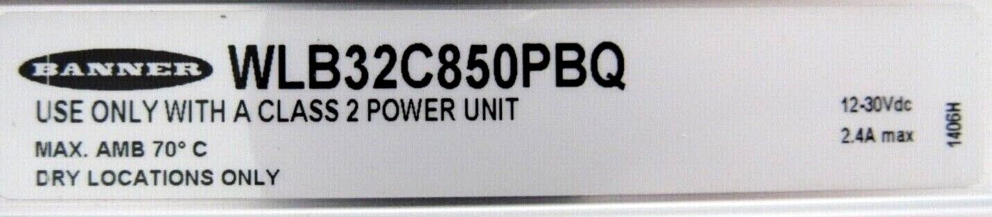 NEW BANNER WLB32C850PBQ WORK LIGHT 12-30VDC 34" - SB Industrial Supply ...