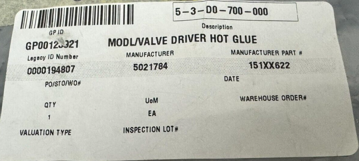 NEW VALCO CINCINNATI 151XX622 HOT GLUE VALVE DRIVER BOARD - SB ...