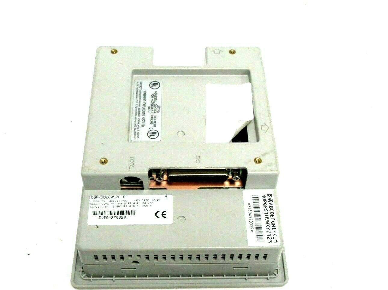 USED TOTAL CONTROL CQPK3D200S2P-A QUICKPANEL JR. 2880011-01 ...