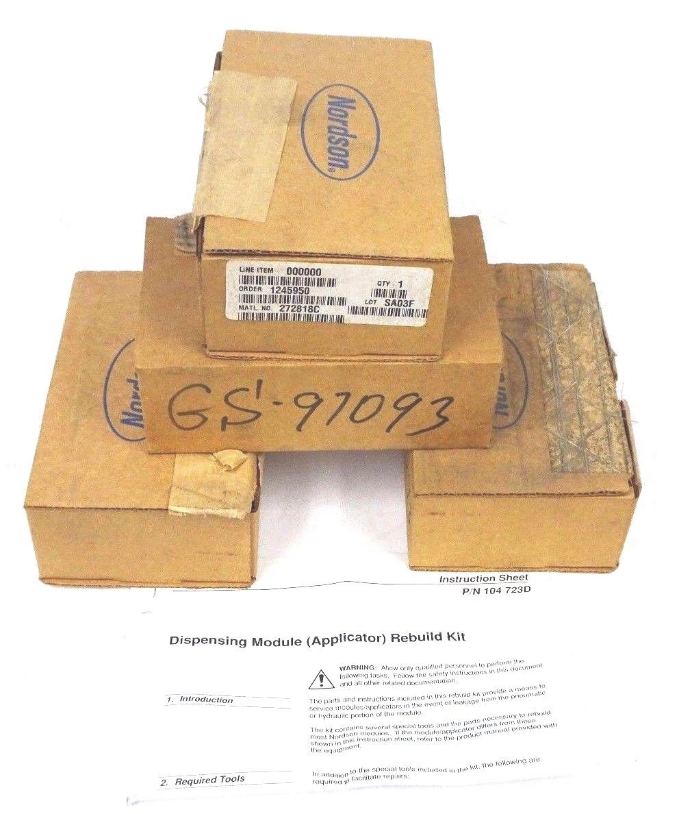 4 NEW NORDSON 104 723D DISPENSE MODULE REBUILD KITS 104723D - SB ...