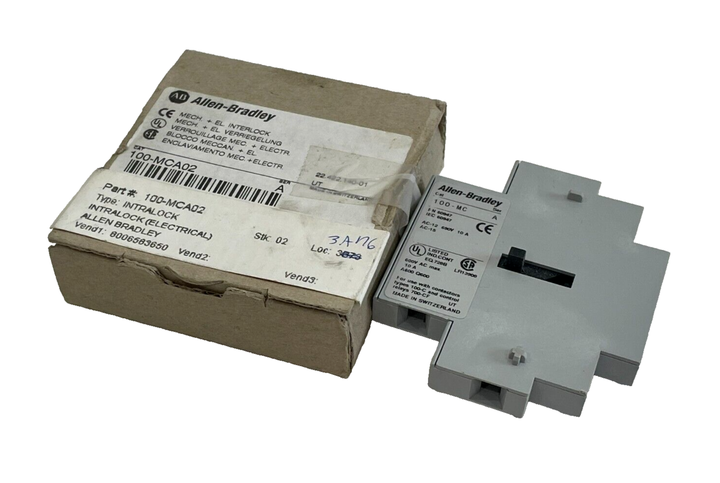 ALLEN BRADLEY 100-MCA02 MECHANICAL INTERLOCK 100MCA02 NEW, SURPLUS - SB ...
