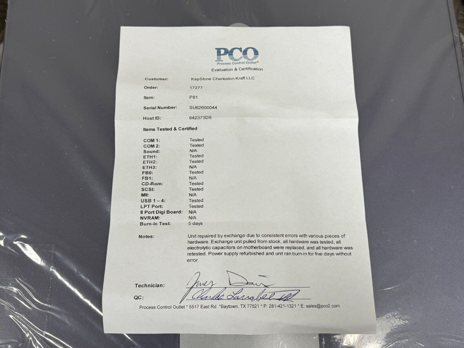 FOXBORO SUN MICROSYSTEMS P8101431103J SERVER COMPUTER SOLARIS 8 ...