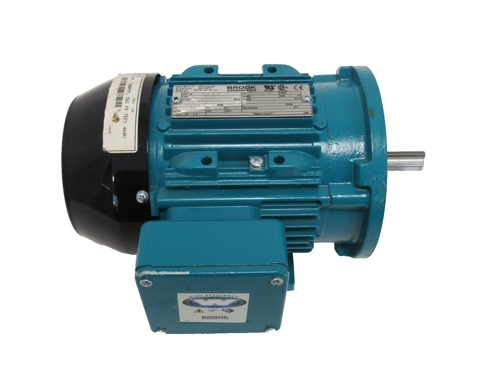 NEW BROOK CROMPTON BF4N.25-2C MOTOR .25HP 208-230/460V W-DA56C-B ...
