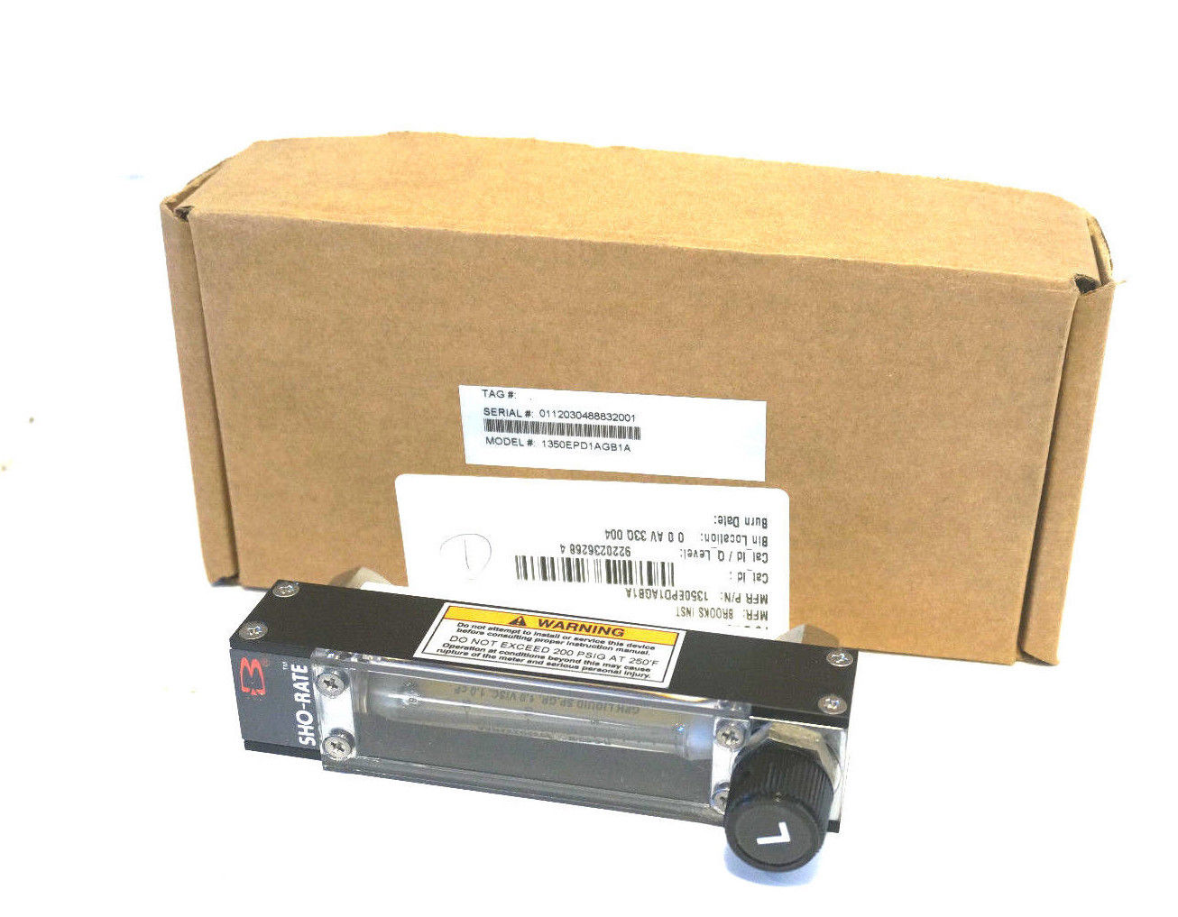 NEW BROOKS INSTRUMENT 1350EPD1AGB1A FLOWMETER - SB Industrial Supply, Inc.