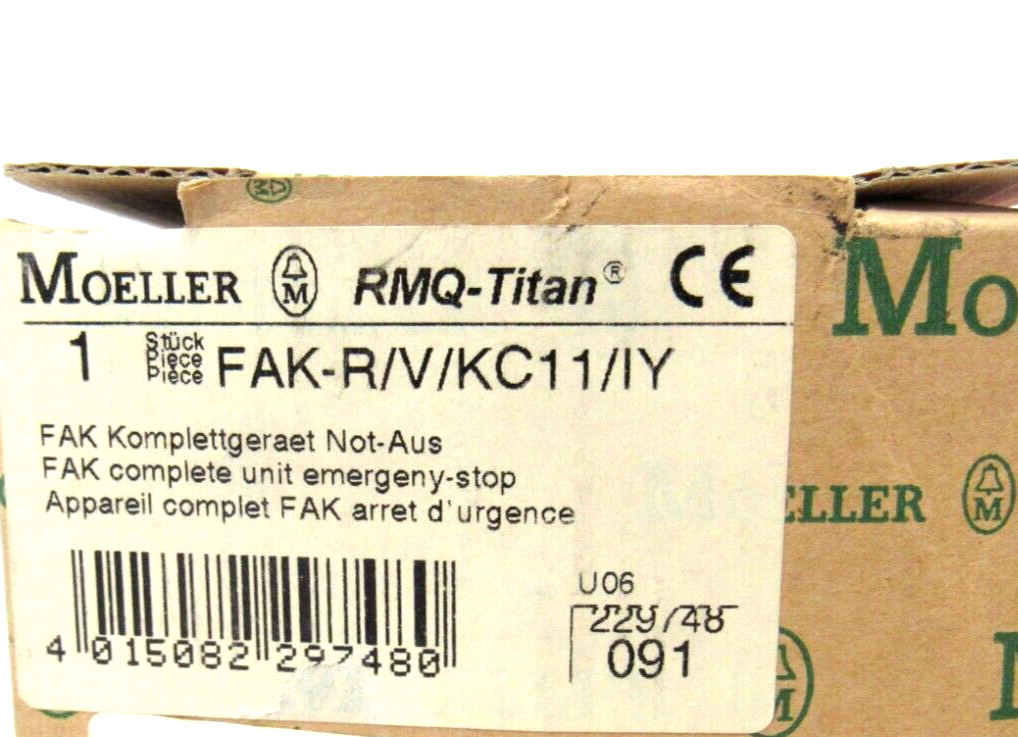NEW MOELLER FAK-R/V/KC11/IY EMERGENCY STOP FAKRVKC11IY - SB Industrial ...