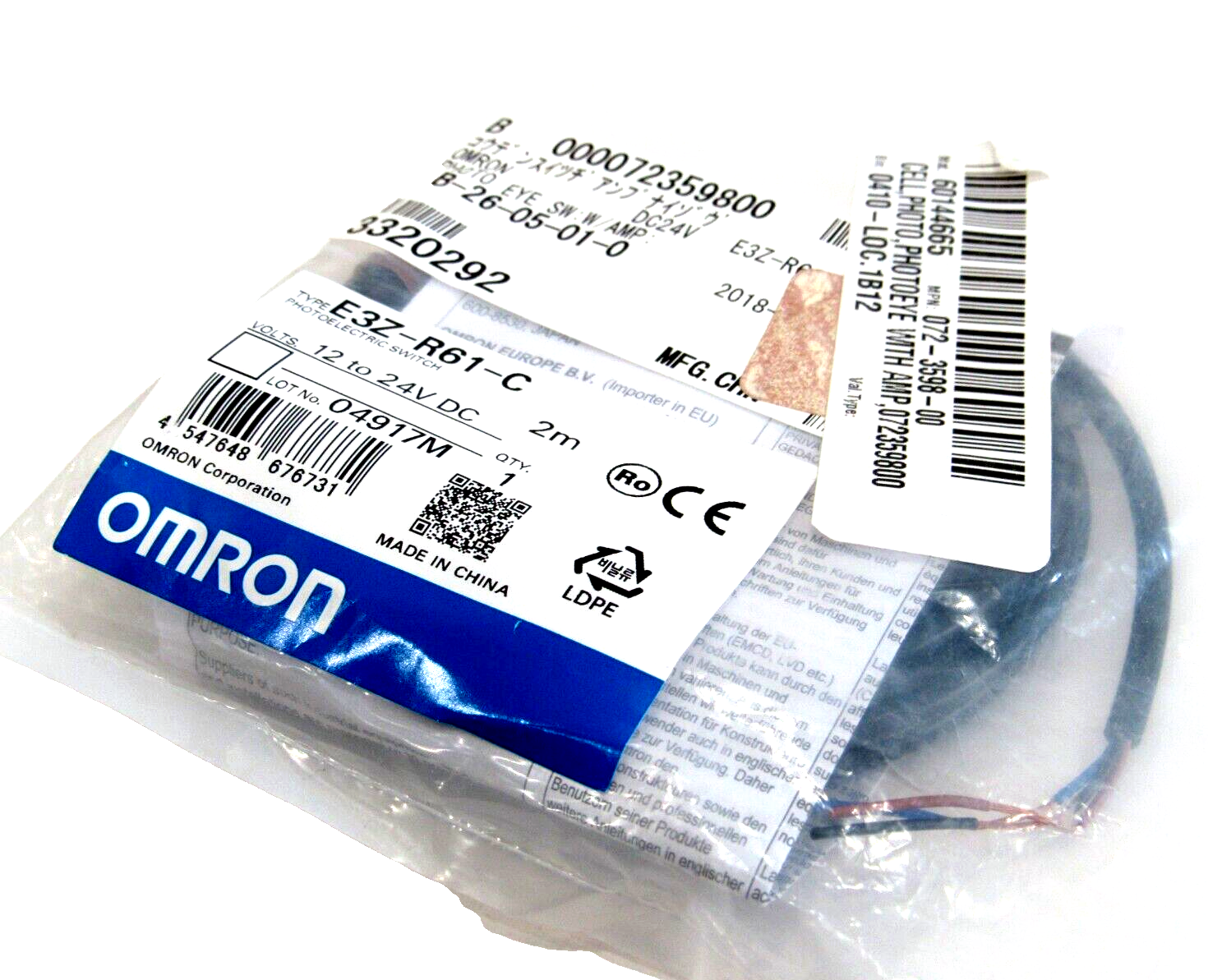 NEW OMRON E3Z-R61-C PHOTO SENSOR 12-24V DC E3ZR61C - SB Industrial ...